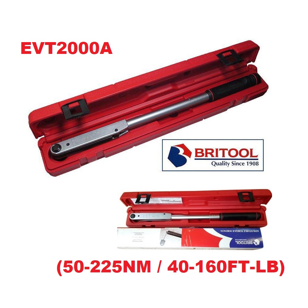 Britool EVT2000 (50-225Nm) 1/2" Sq. Dr. Classic Torque Wrench | Shopee ...