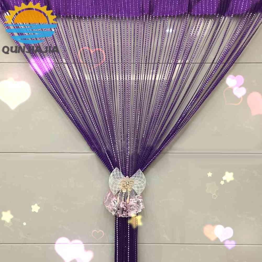 1m*2m Modern Room Silver Leather Line Curtain String Curtain Panel Door ...