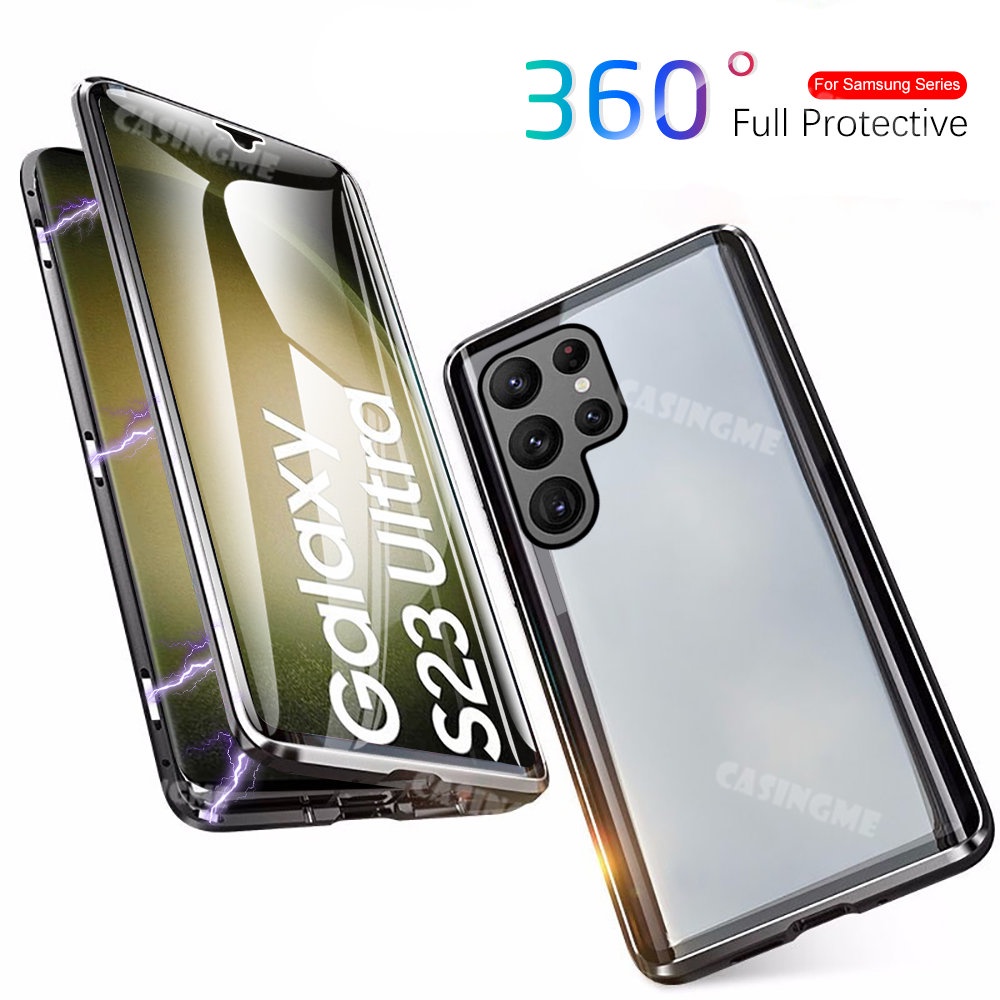 Samung S23Ultra Case 360 Full Body Magnetic Flip Casing For Samsung ...