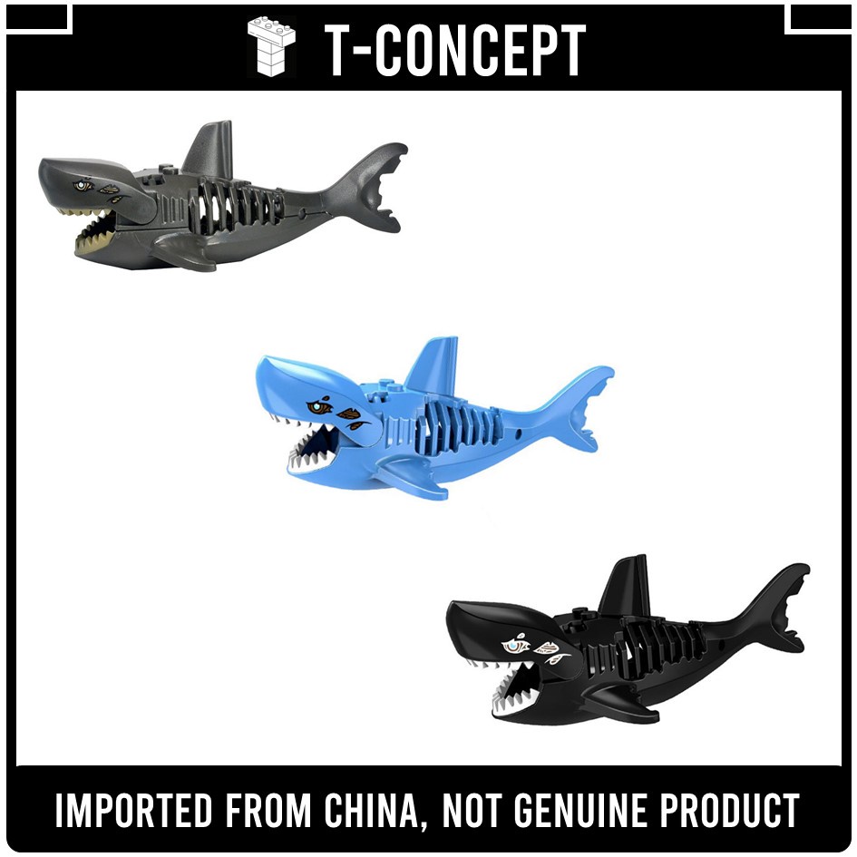 Ocean Killer Shark Mount Lego Mini Figure Building Block Collection MOC ...