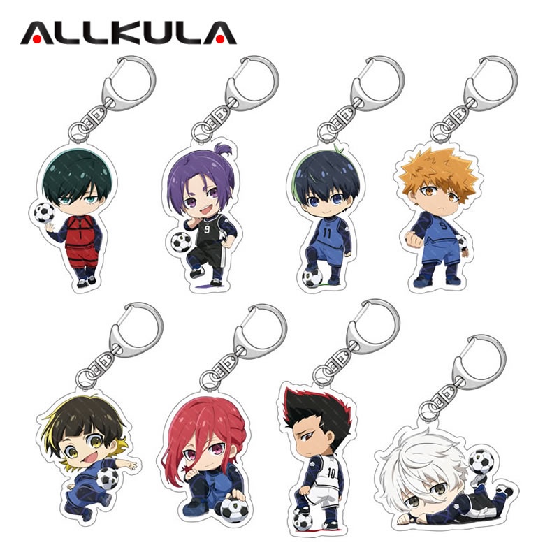 Cute Blue Lock Keychain Anime Keyring Acrylic Cute Bag Pendant Cartoon ...