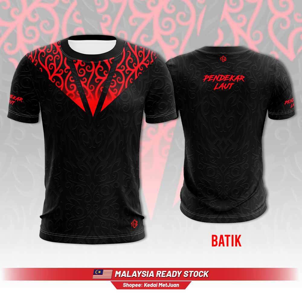 READY STOCK - PENDEKAR LAUT DESIGN HITAM Tshirt baju sublimation jersey ...