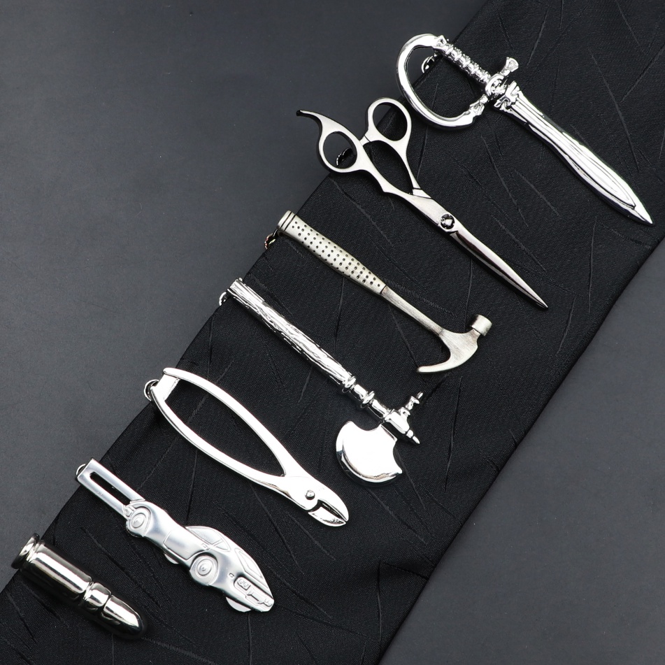 ZONFAZ Novely Neck Tie Clips Men's Metal Necktie Accessories Cute Tie ...