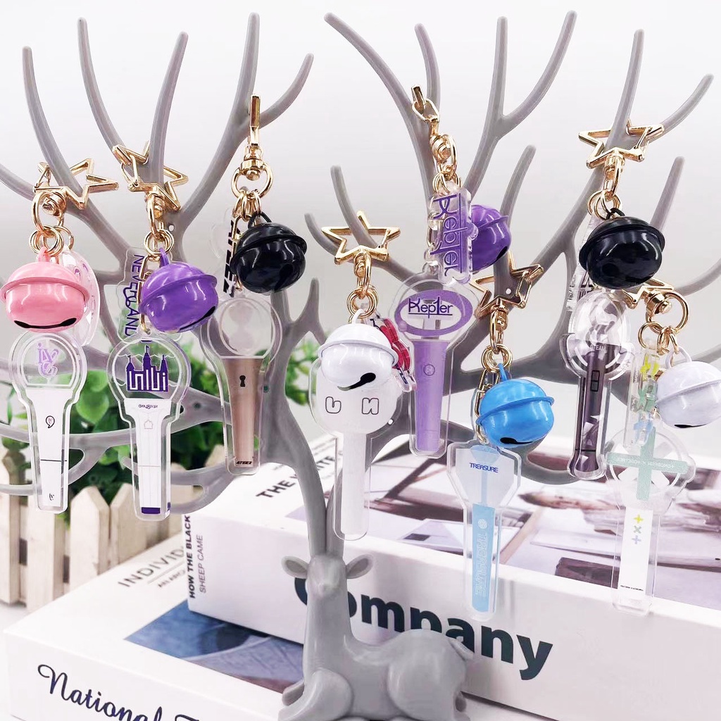 Kpop (G)I-DLE Bell Charm Keychain Ive TR UJ Kep1er ATEEZ Bag Key Car ...