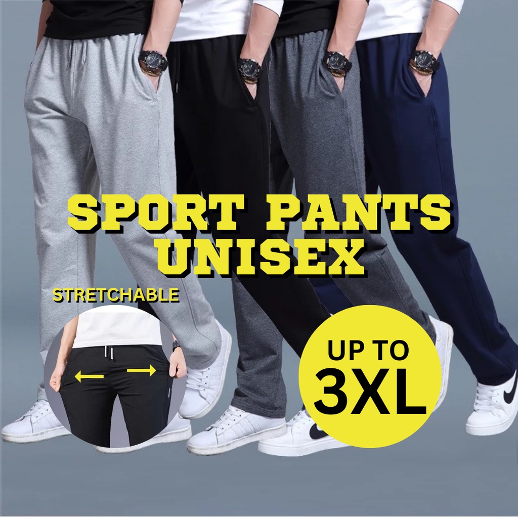 Seluar Track Sukan Lelaki Perempuan Plus Size Tracksuit Unisex Men ...