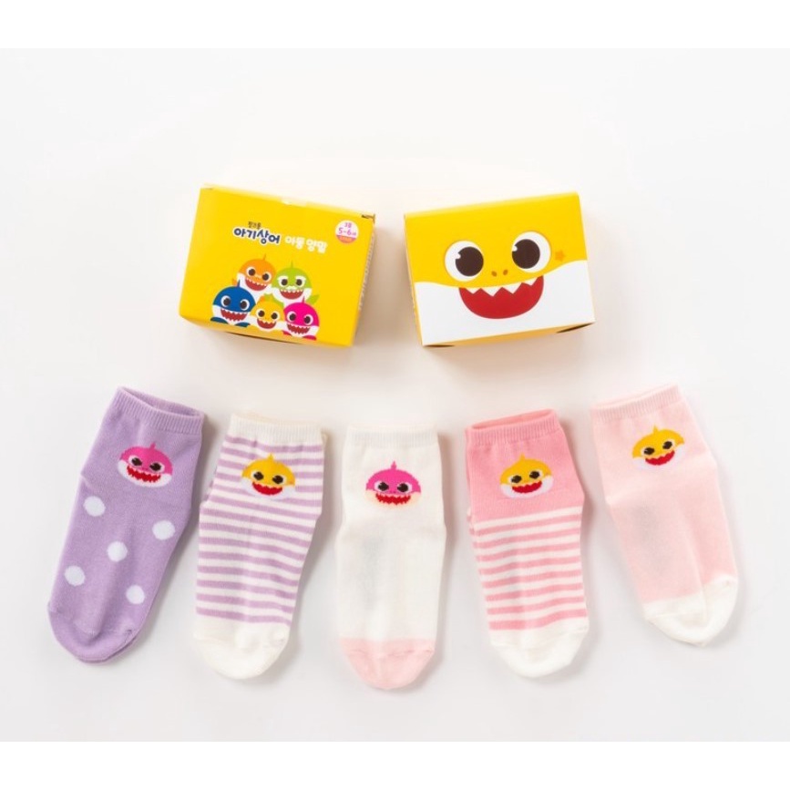 Pinkfong kindergarten girls' socks / baby shark kids sock ori korea ...
