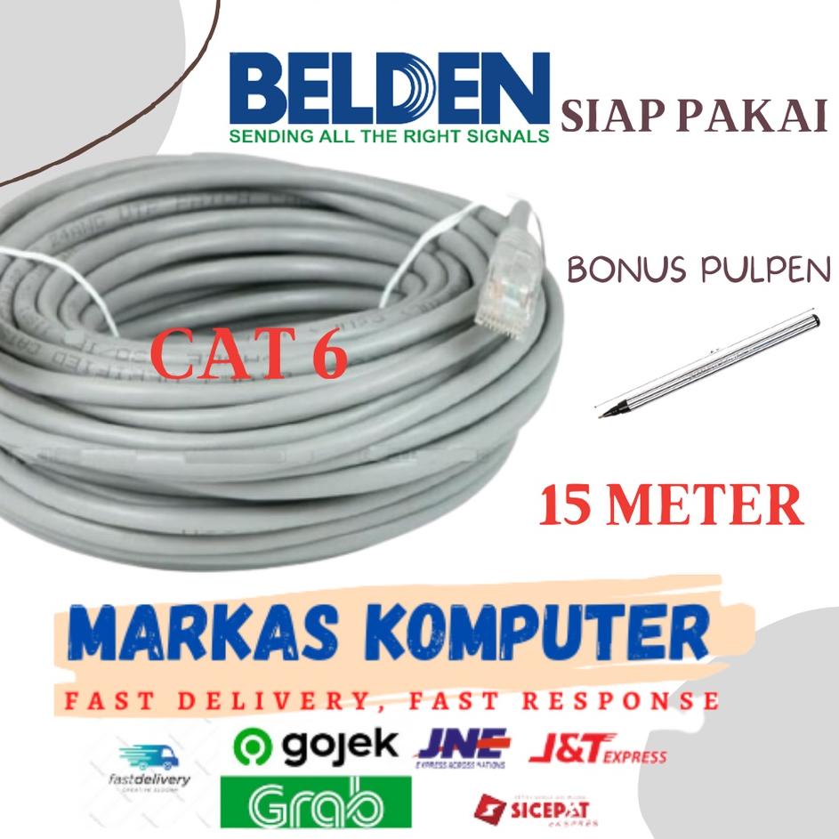 Belden Cat6 15M LAN UTP Cable - Cat6 Belden Original Ready To Use 15M | Shopee Malaysia