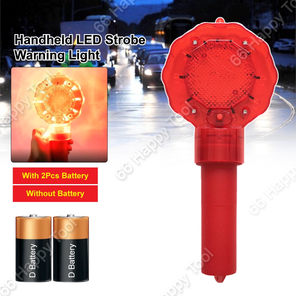 Handheld LED Strobe Warning Light Plum Blossom Traffic Road Warning ...