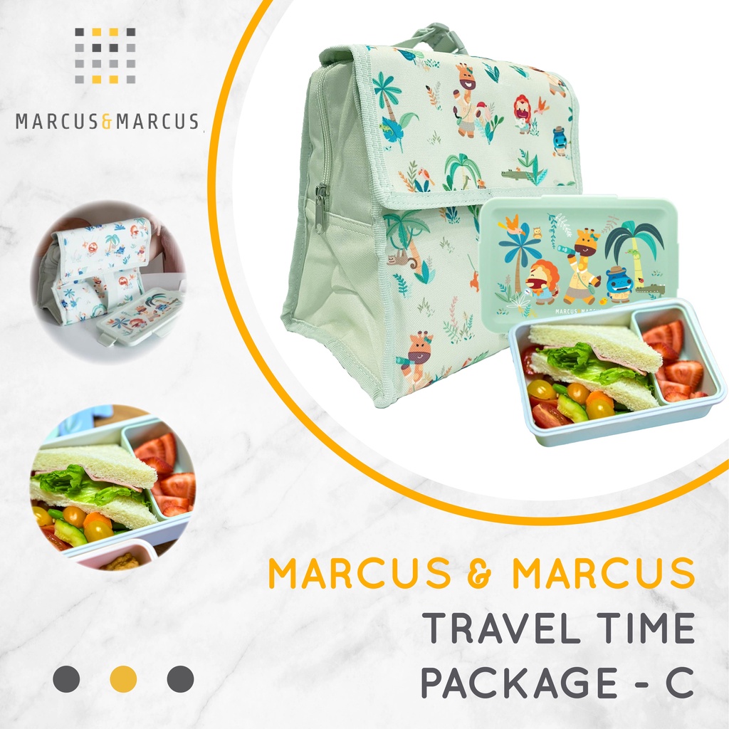 Travel Time Package C (MNM Bento Box & Foldable Insulated Lunch Bag ...