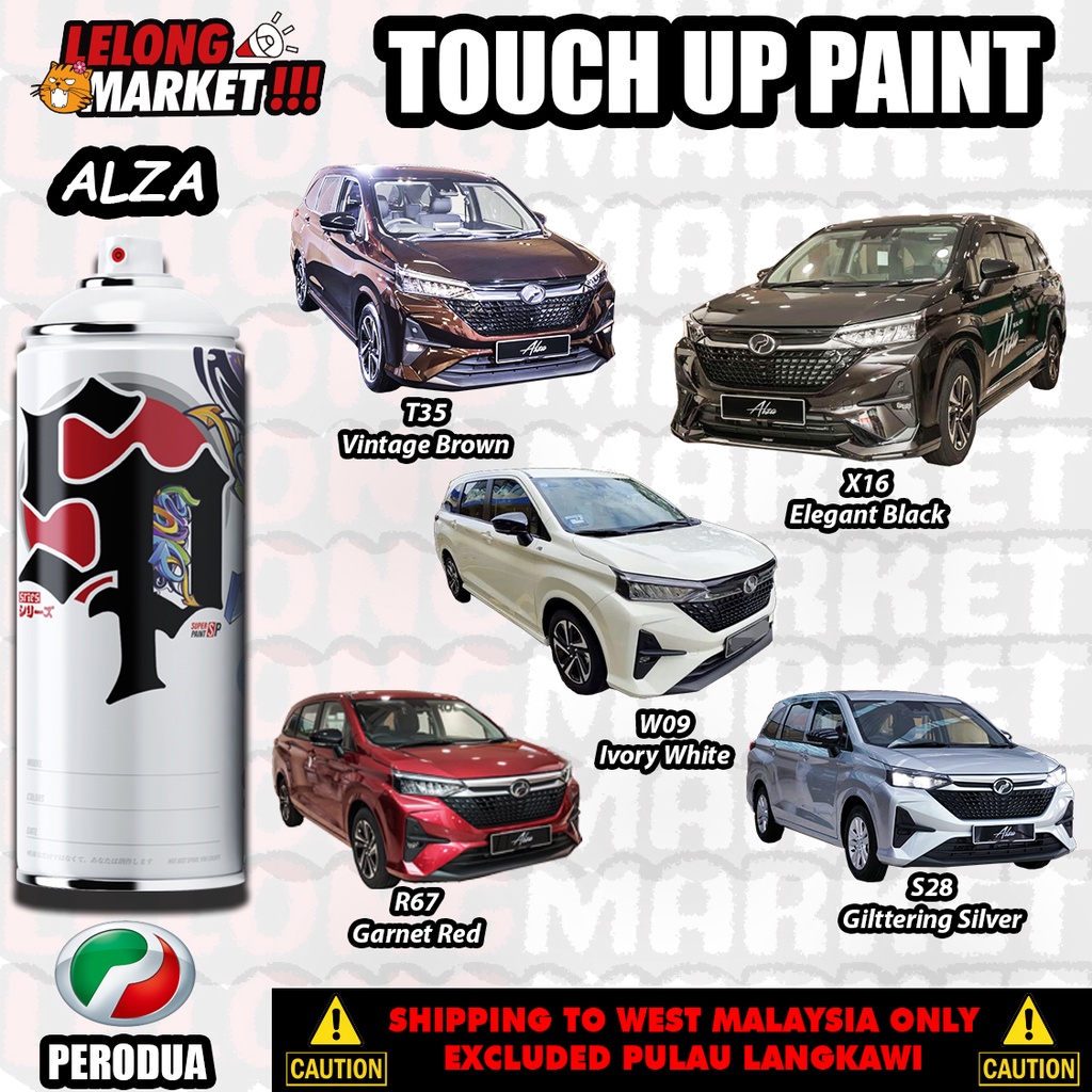 NEW Perodua Alza 2022 Touch Up Paint Color SP CW Aikka Aerosol DIY Cat ...