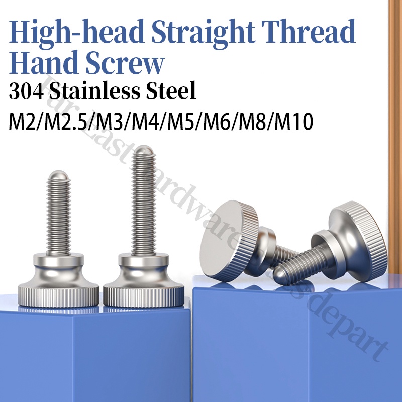 304 Stainless Steel High Head Straight Hand Screw Diy Hand Screw ...