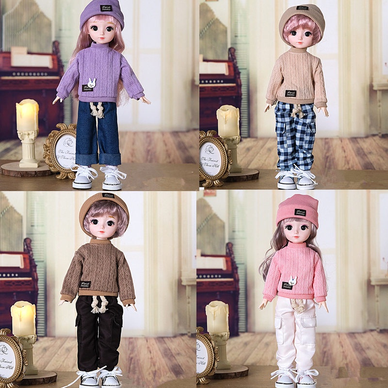 New BJD 1/6 32CM Fat Doll Girls' Dress Up Doll DIY Toys Include Clothes ...