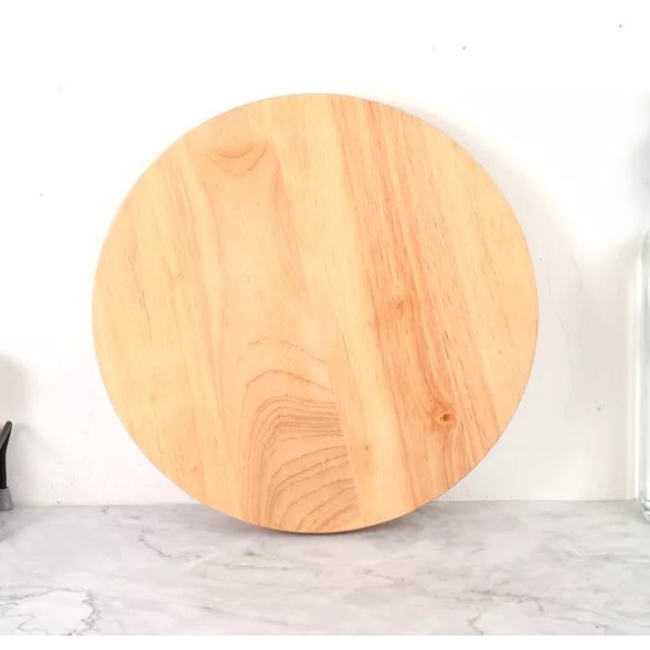 NSTRADING 14" round shape -20mm thick rubber wood cutting board/橡木砧板 ...