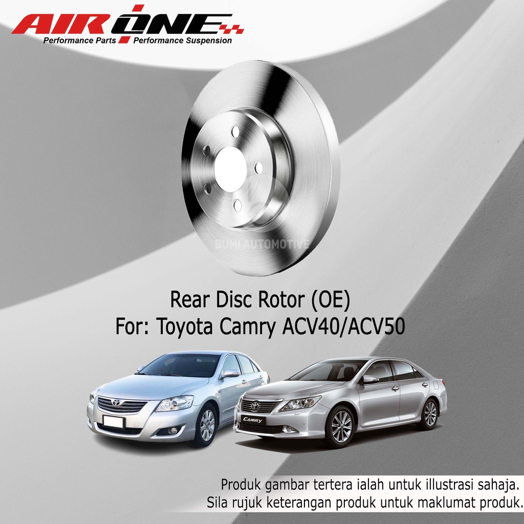 Toyota Camry ACV40 ACV50 Rear (Belakang) Disc Rotor Brake Disc 2pcs ...