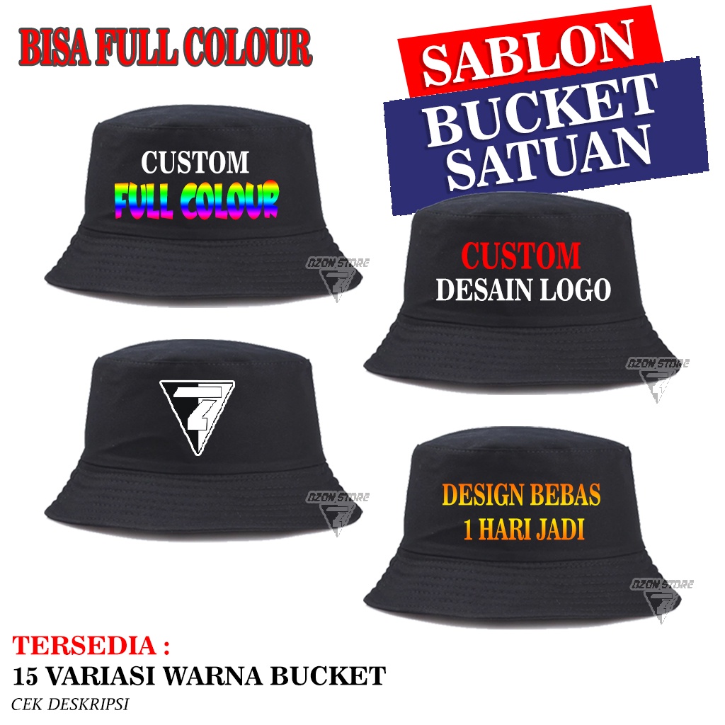 Bucket Hat Custom Outdoor Hat Screen Printing Unit Name Writing Image ...