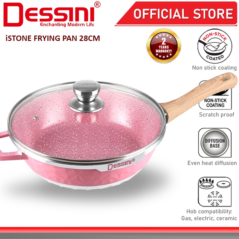 DESSINI ITALY iSTone ISTFP-28 Granite Aluminium Non Stick Casserole Pot ...