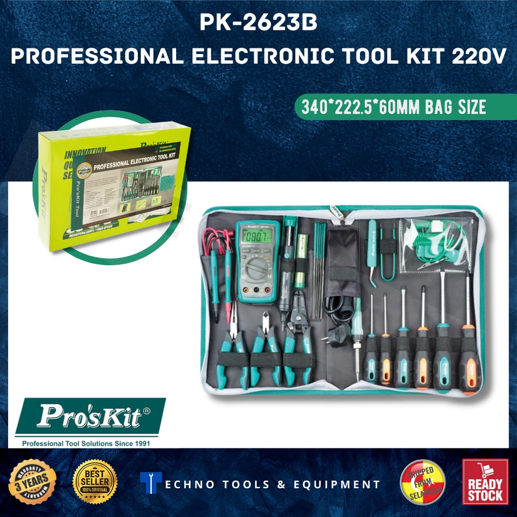 Pro'sKit PK-2623B Professional Electronic Tool Kit 220V | Shopee Malaysia