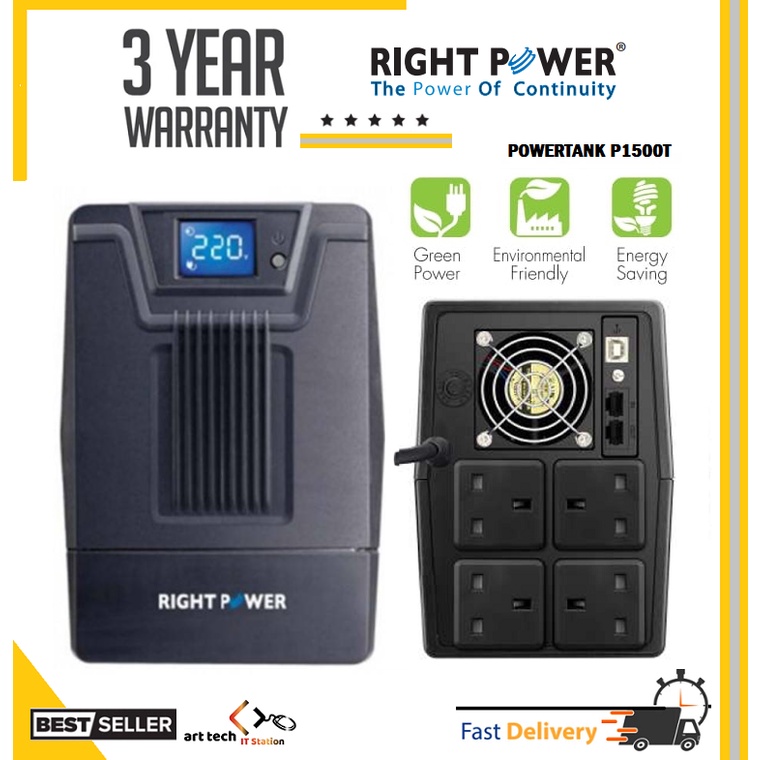 Right Power UPS 1500VA ( POWERTANK P1500T ) | Shopee Malaysia