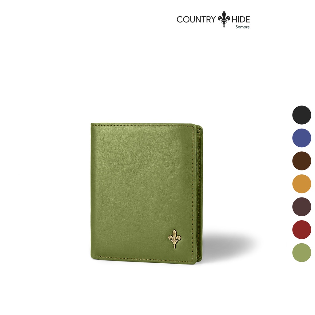 COUNTRY HIDE SEMPRE Top Grain Cowhide RFID Blocking Bi-Fold Vertical ...