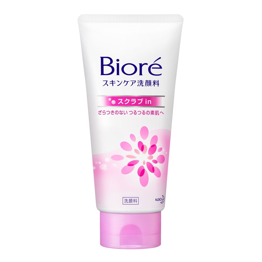 Biore Skin Caring Facial Facial Foam Scrub In 130g | Shopee Malaysia