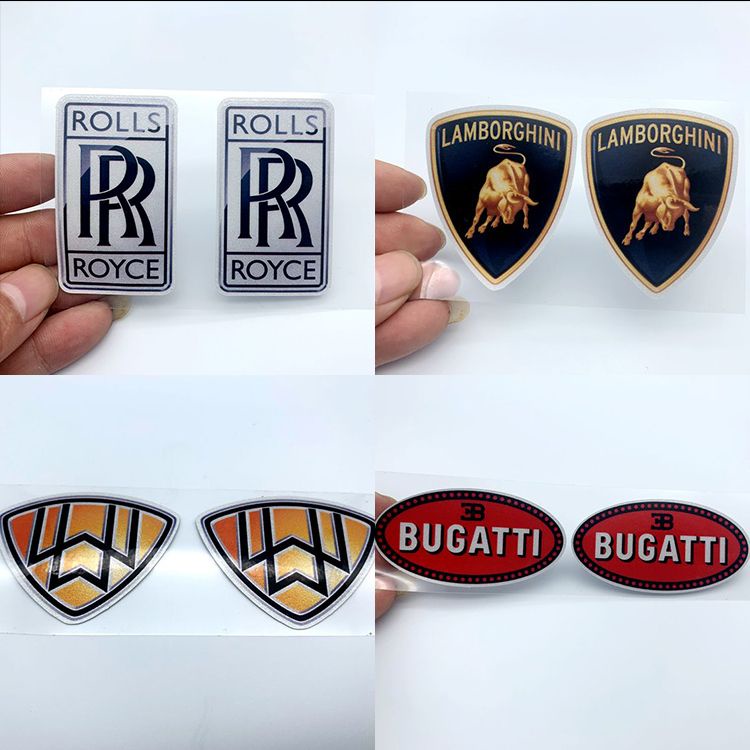 Ferrari logo sticker maybach modified Rolls-Royce babs scratch covered ...
