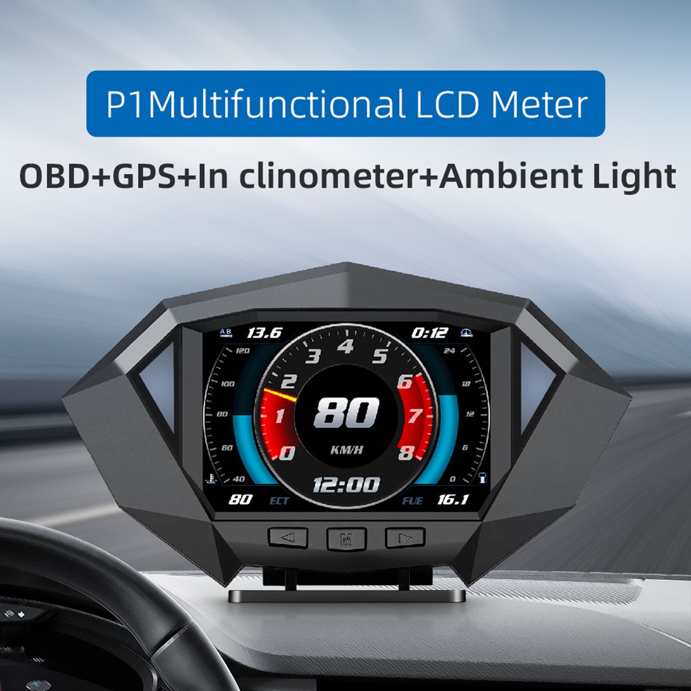 OBD2 GPS HUD Smart Car Head Up Display Speedometer Meter Gauge All In ...