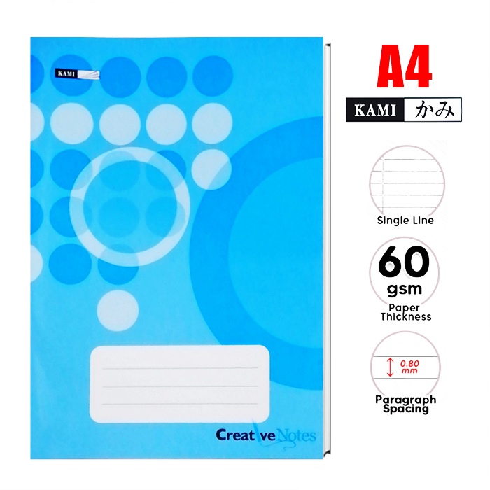 Buku Latihan Saiz A4 | KAMI A4 Exercise Book 60gsm 80pages | Shopee ...