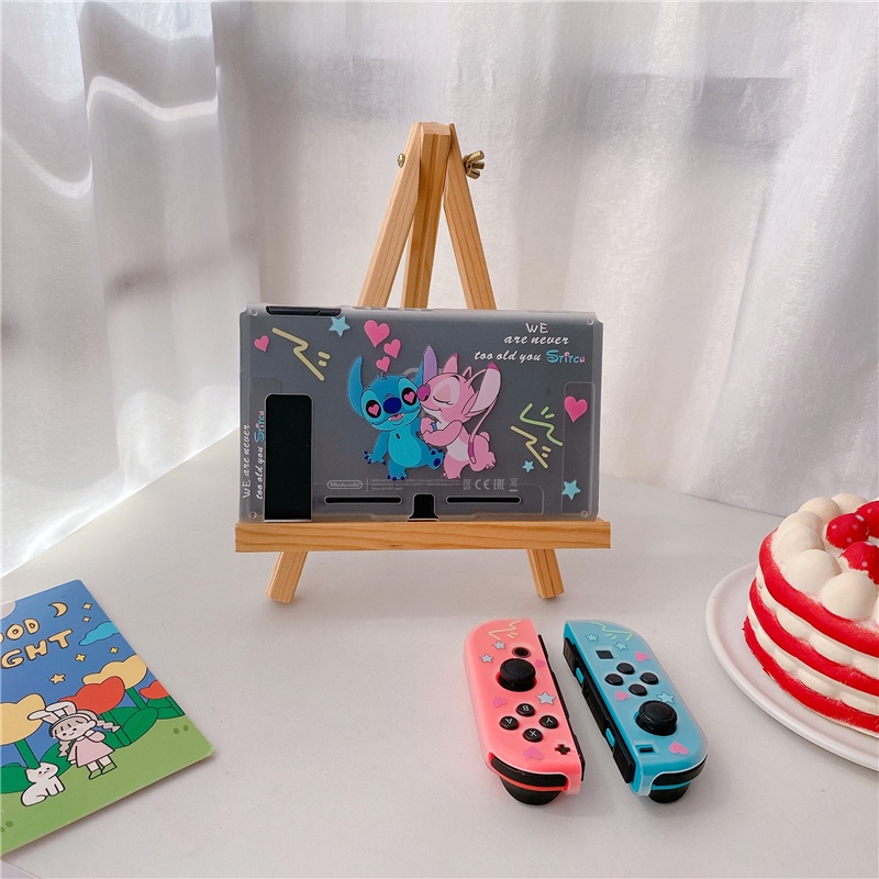 Nintendo Switch OLED Case Couples LOVE Stitch Transparent Cute Nice ...