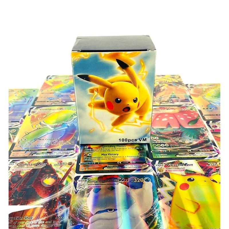Pokemon Card Set 100 PCS Vmax cards New Beautiful Fighting cards ...