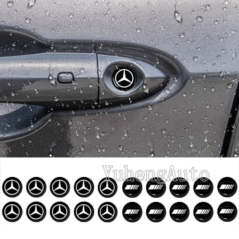 10pcs/set Epoxy Car Door Lock Keyhole Protective Emblem Sticker Auto ...