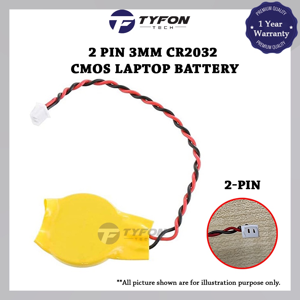 CR2032 Replacement CMOS Battery for Laptop Motherboard with 2-pin ...
