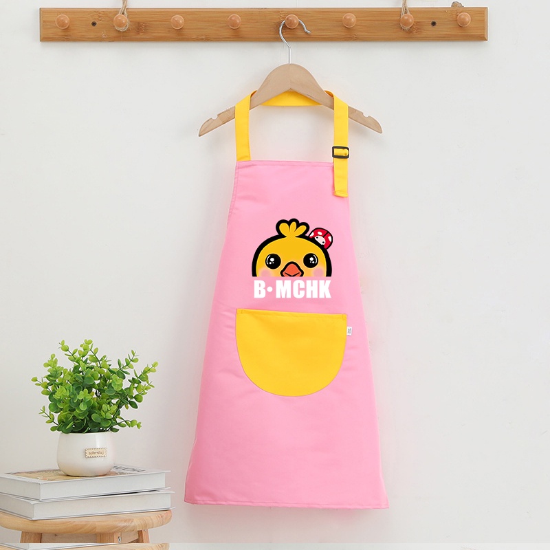 Apron lengan panjang kanak-kanak dengan logo tersuai lukisan seni ...