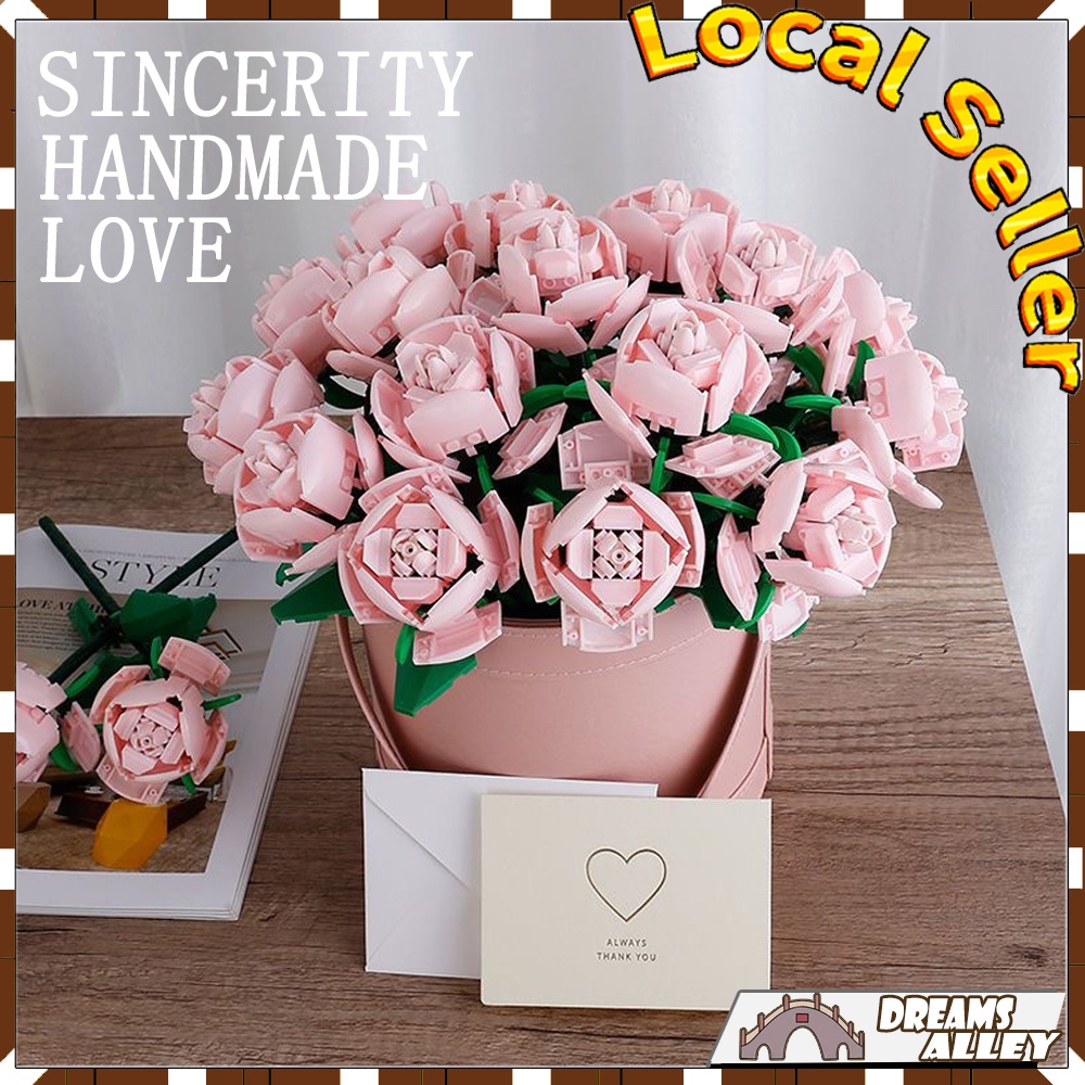 Adorable Rose Local Seller Building Blocks Handmade DIY Creative ...