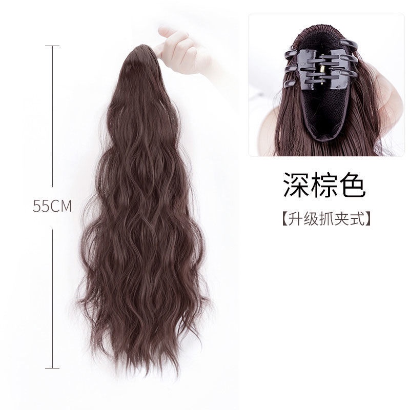 Rambut palsu ekor kuda perempuan klip kecil simulasi ekor kuda tinggi ...