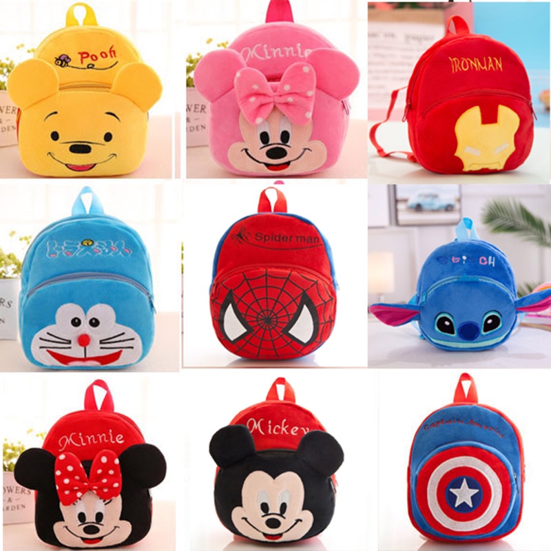 Disney Plush Backpack For Girls Boys Cartoon Mickey Winnie Pooh ...