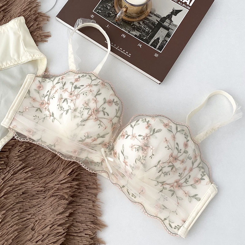 Embroidery Lace Push Up Bra Sexy Lingerie Fashion Bras | Shopee Malaysia