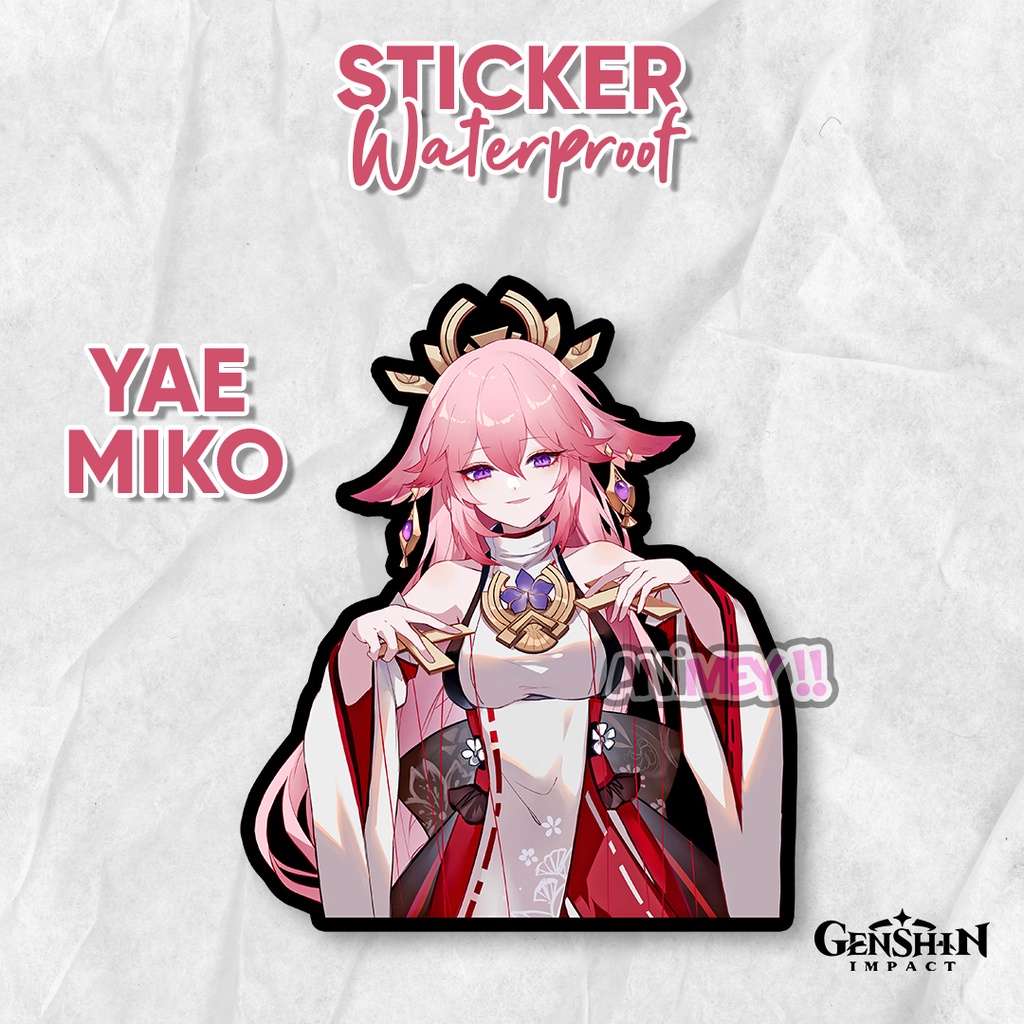 Yae Miko Genshin Impact Sticker/Waterproof Anime Sticker | Shopee Malaysia