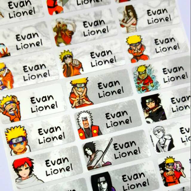 Naruto waterproof sticker name Label | Shopee Malaysia