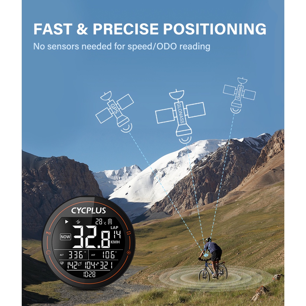 CYCPLUS M2 Cycling Bike Accessories GPS Bicycle Computer Wireless ANT+ ...