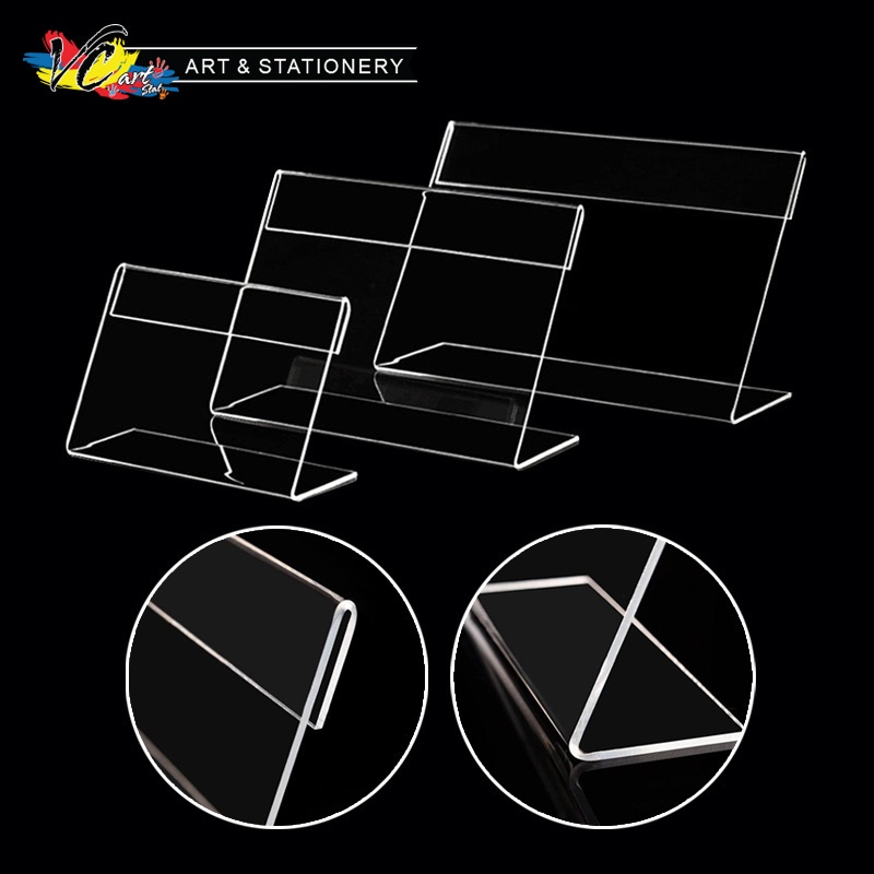 VC Art PVC L Shape Card Stand Price Display Price Tag Holder Pengepit ...