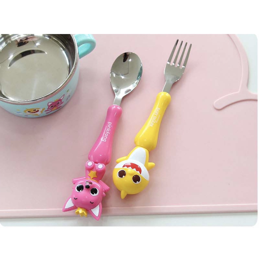 Pinkfong baby shark Spoon fork set 2P | Shopee Malaysia