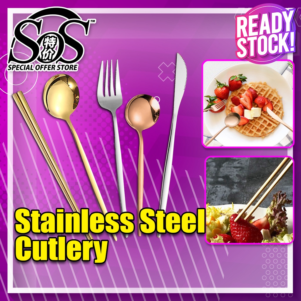 Stainless Steel Tableware Set Portable Utensils Cutlery Set Travel ...