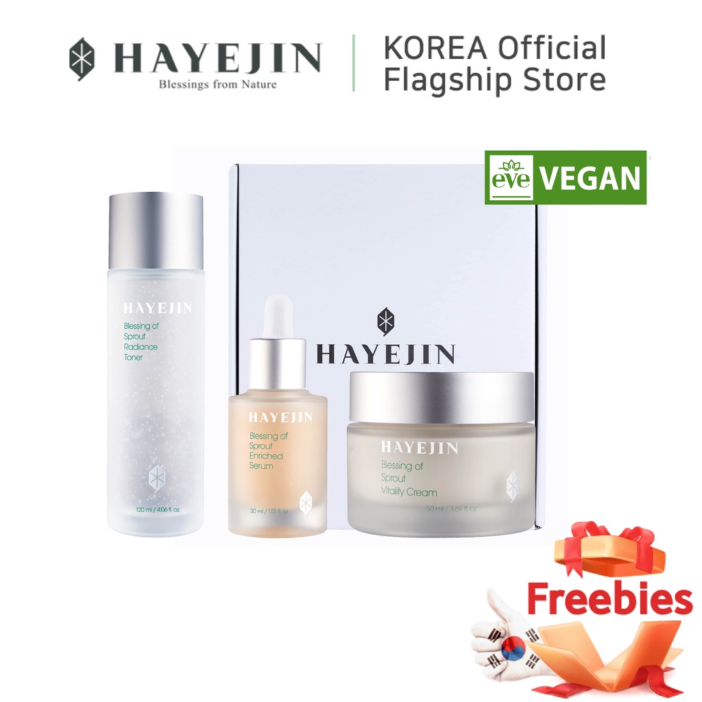 [HAYEJIN] Blessing of Sprout 3 STEP GIFT BOX SET (Radiance Toner 120ml ...