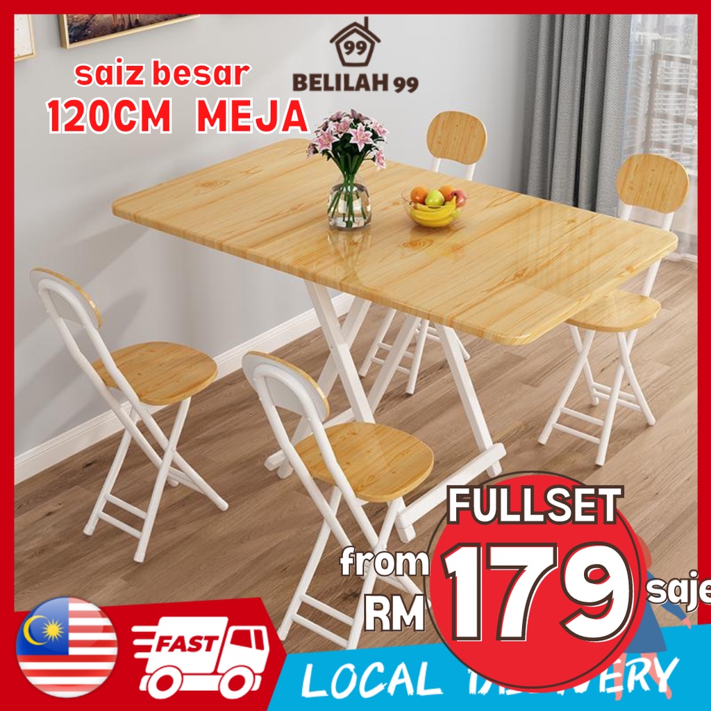 Belilah Foldable Table Dining Table Folding Portable Meja Lipat Meja ...