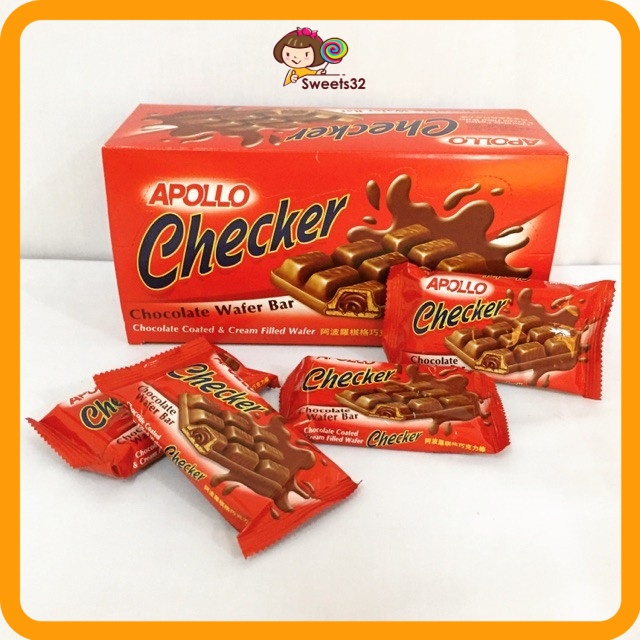 Apollo Checker 1777 Chocolate Wafer Bar (24x30g) | Shopee Malaysia