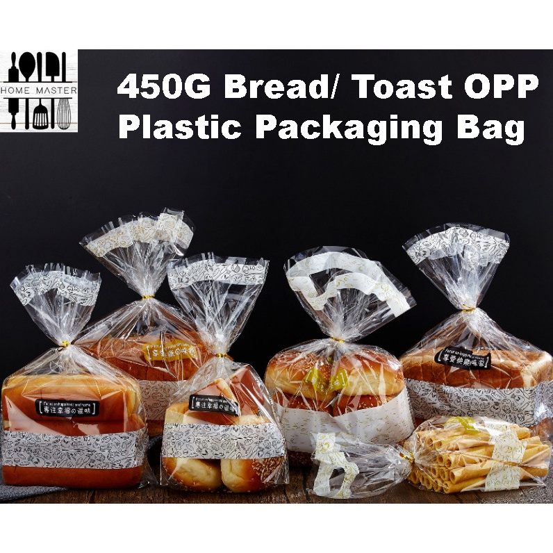 450G Toast&Bread OPP Transparent Packaging Bag/ Plastic Bag Roti ...