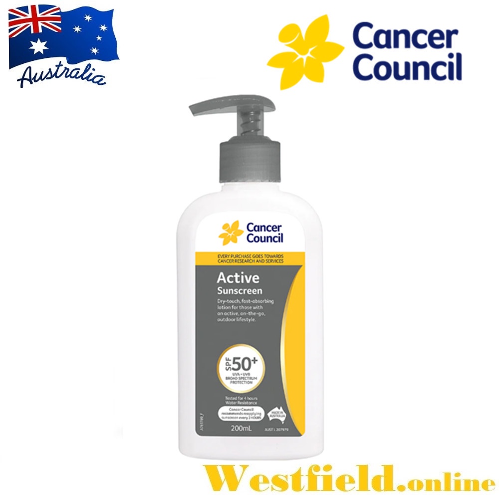 [Australia Import EXP 10/2026] Cancer Council SPF 50+ Active Sunscreen ...