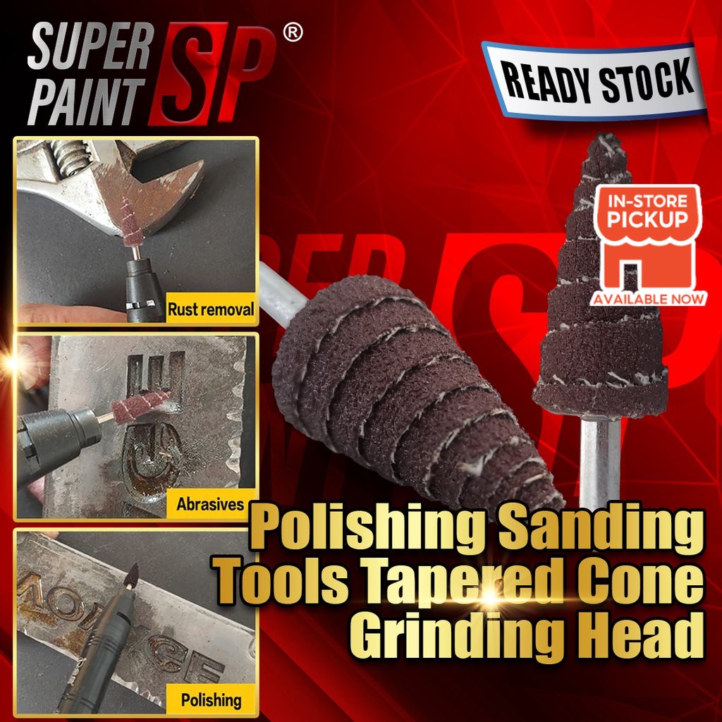 6mm Tapered Cone Grinding Head Sanding Sandpaper Burr Flap Wheel ...