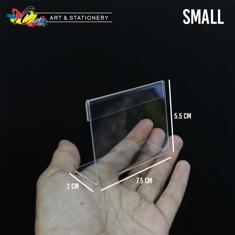 VC Art PVC L Shape Card Stand Price Display Price Tag Holder Pengepit ...