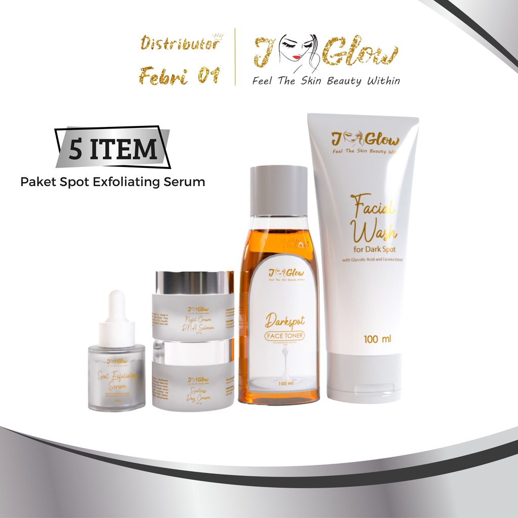 HITAM Jglow SkinCare- Spotless Expoliating Whitening Package Black ...